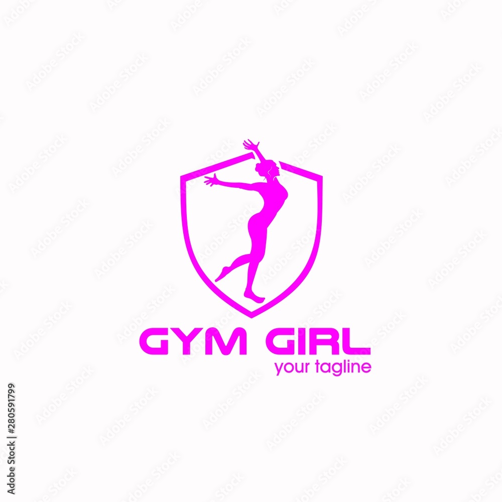 Gym Girl girl sport logo design exclusive inspiration Stock Vector ...