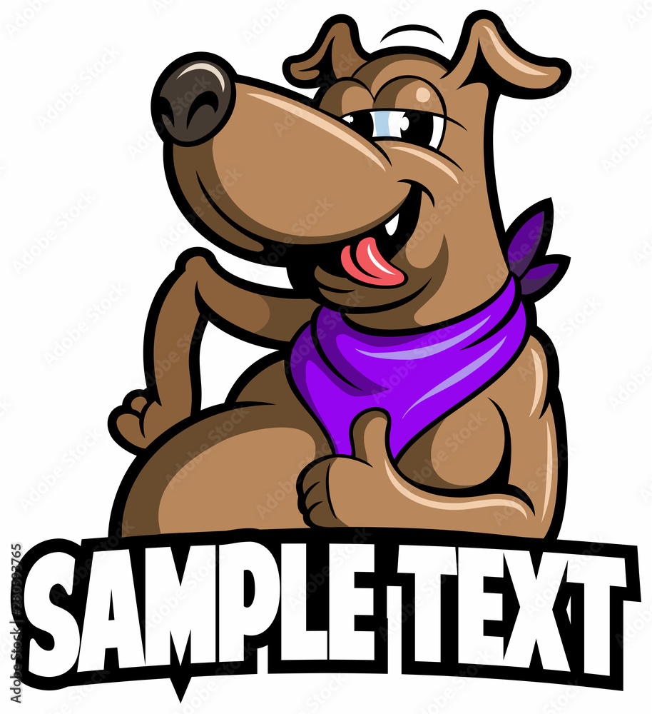 Cartoon style dog, vector cartoon character. Stock Vector | Adobe Stock