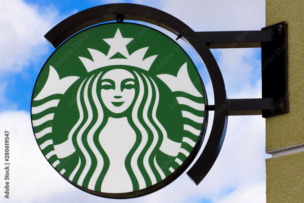 Starbucks Coffee shop sign Stock Photo | Adobe Stock