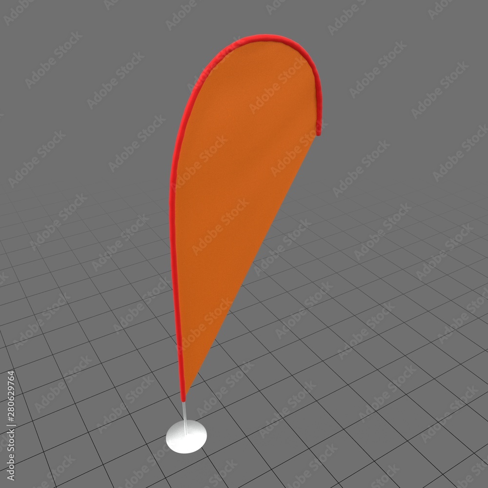 Teardrop flag Stock 3D asset | Adobe Stock