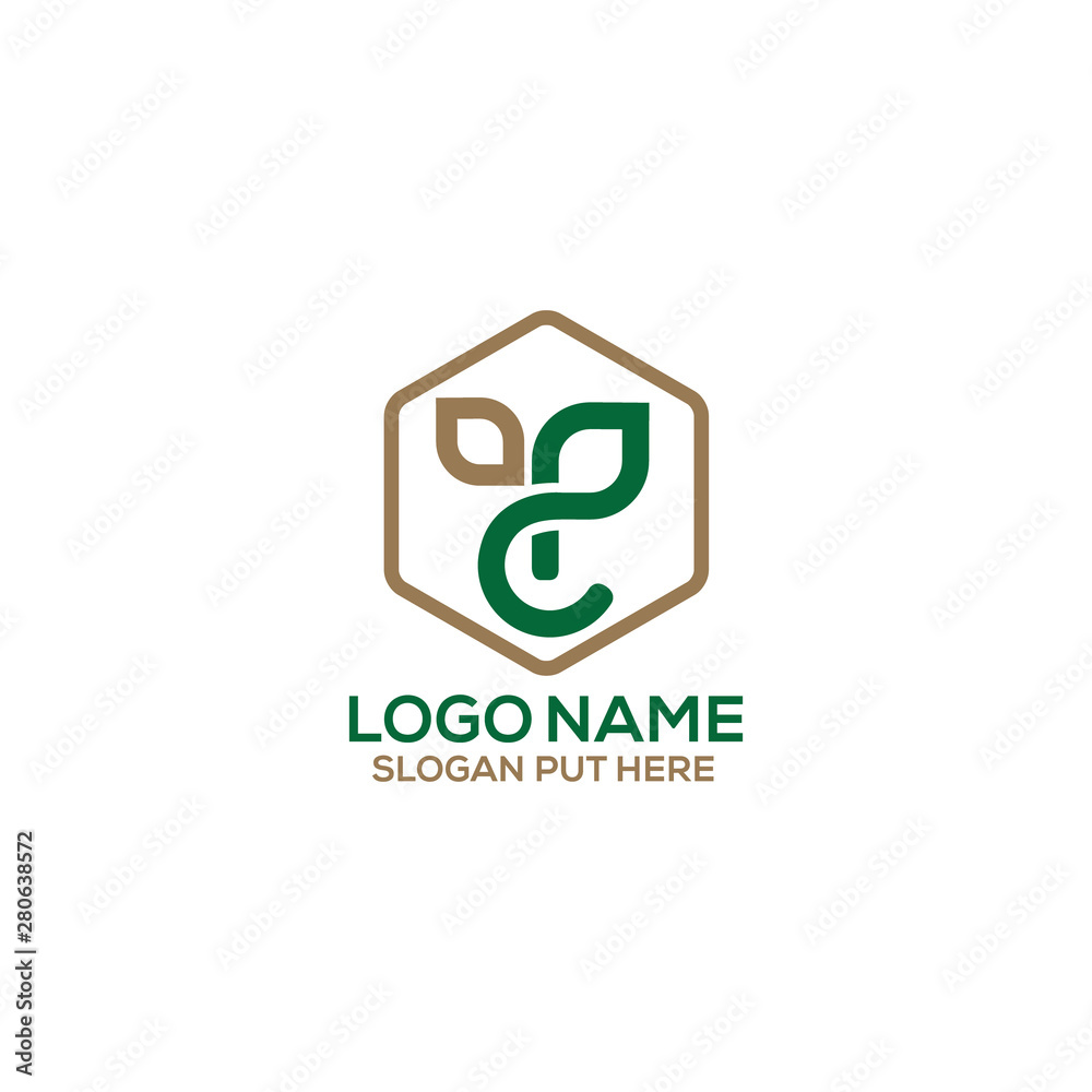 CP Letter Canna Pharma logo design Stock Vector | Adobe Stock