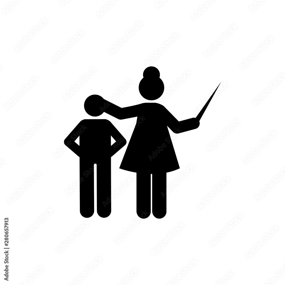 Teacher student explain icon. Element of back to school illustration ...