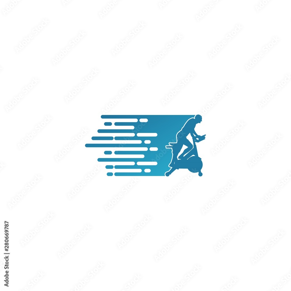 Spinning Bike Gym Logo Inspirations Stock Vector | Adobe Stock