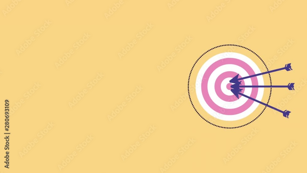target arrows success animation video Stock Video | Adobe Stock