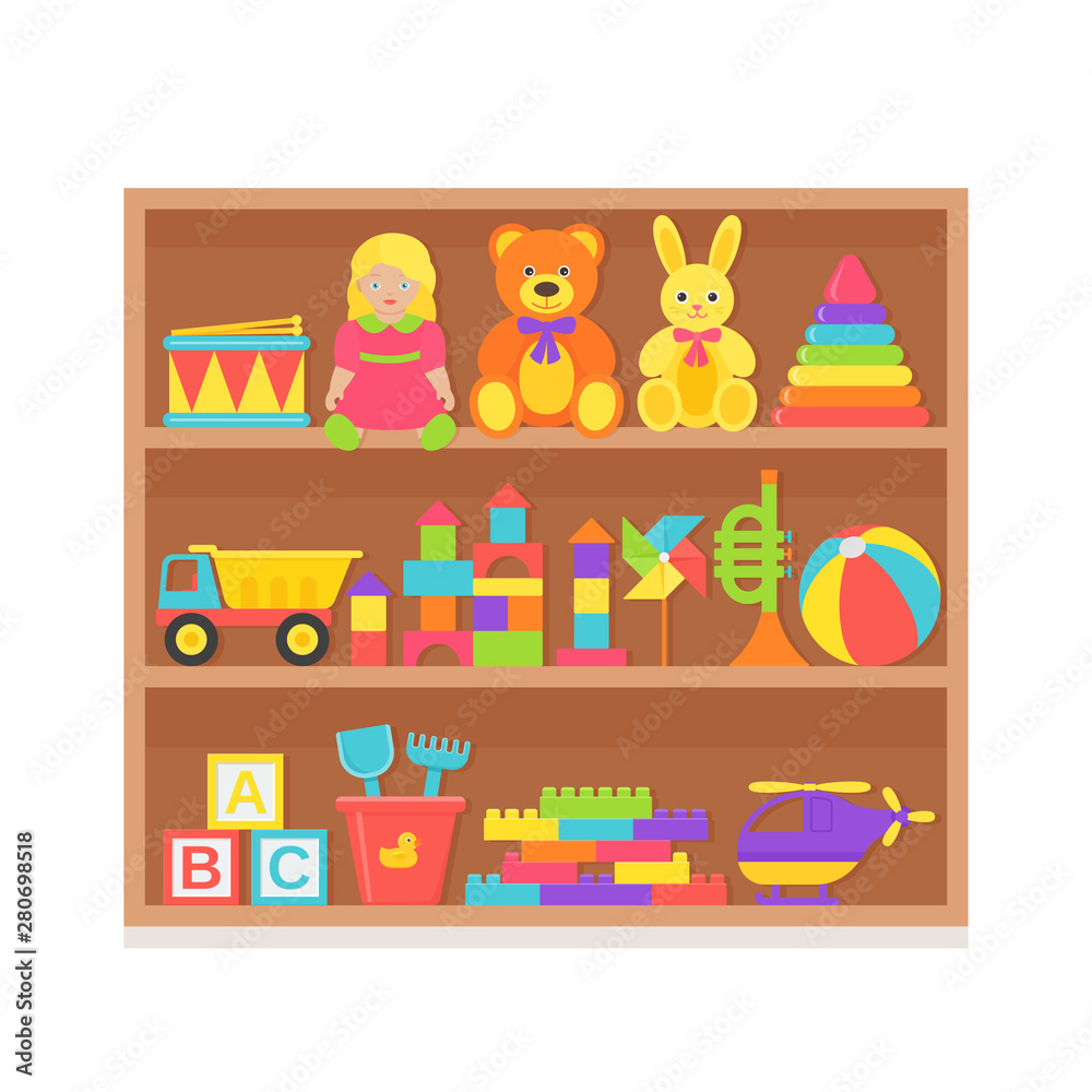 Toy Shelf Clipart