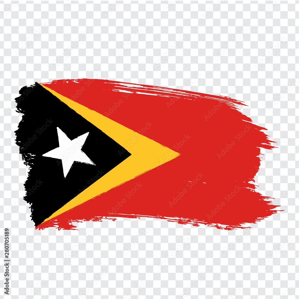 Flag of Republic East Timor from brush strokes. Flag East Timor on ...
