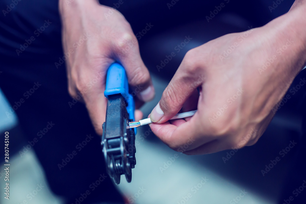 Connection procedure UTP cable, Twisting Cable Tool Twisted Pair ...