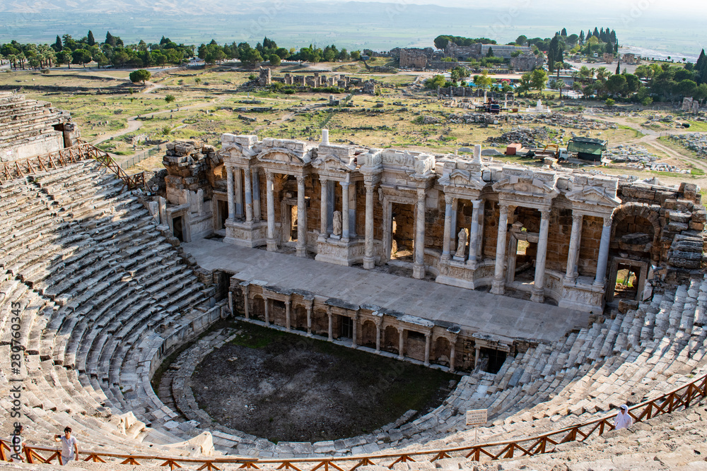 Turkey: the Theatre of Hierapolis (Holy City), built under the reign of ...