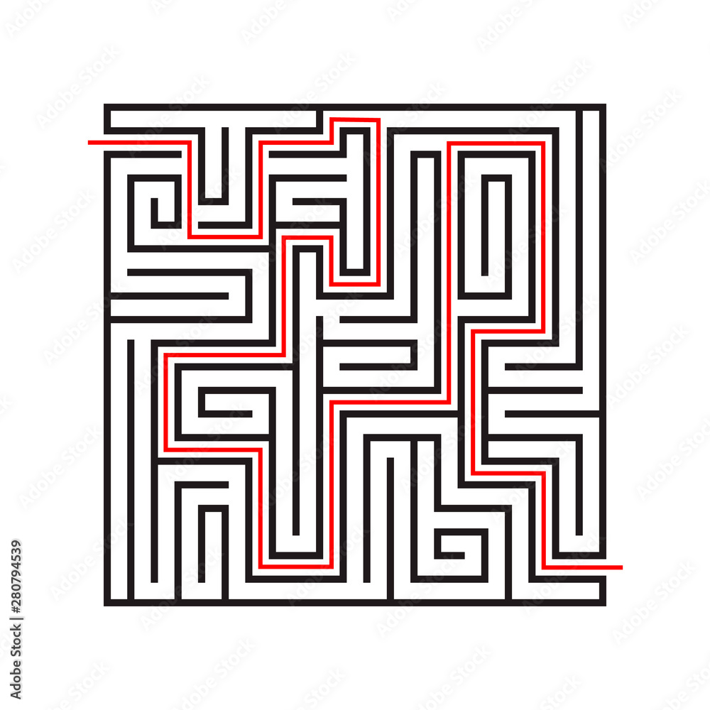 Education logic game labyrinth for kids. Find right way. Isolated ...