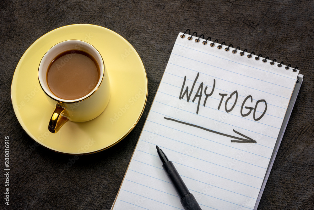 way to go handwriting Stock Photo | Adobe Stock