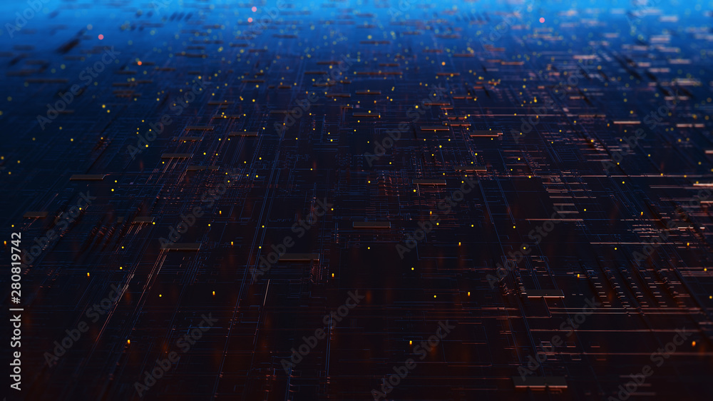 Printed circuit board futuristic server/Circuit board futuristic server ...