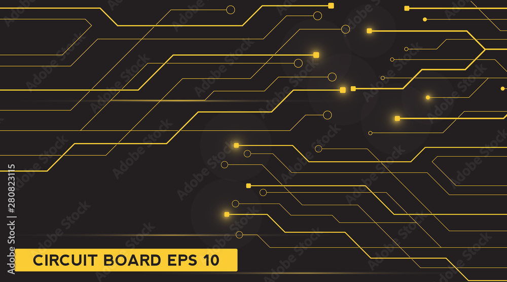 circuit board technology background. future electronics tech concept ...