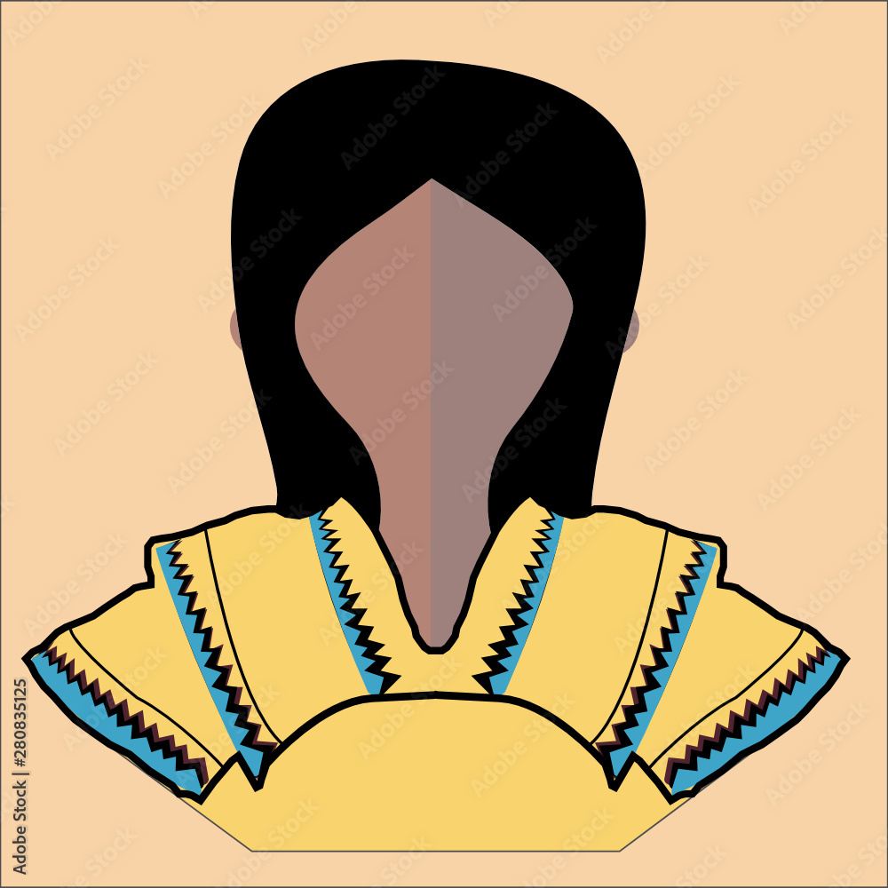 Mujer Indígena De Panamá Ngobe Bugle Stock Vektorgrafik Adobe Stock