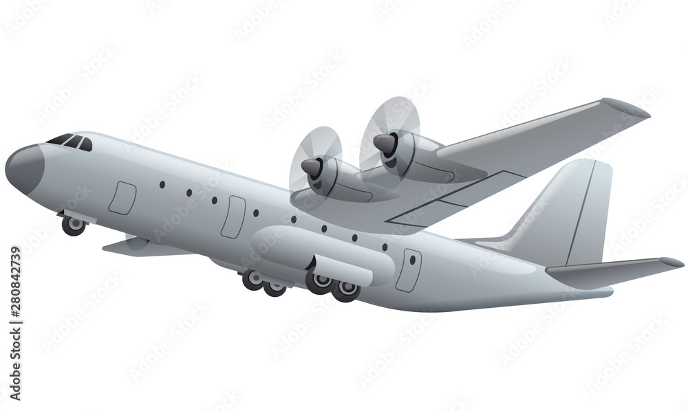 propeller cargo plane Stock Vector | Adobe Stock