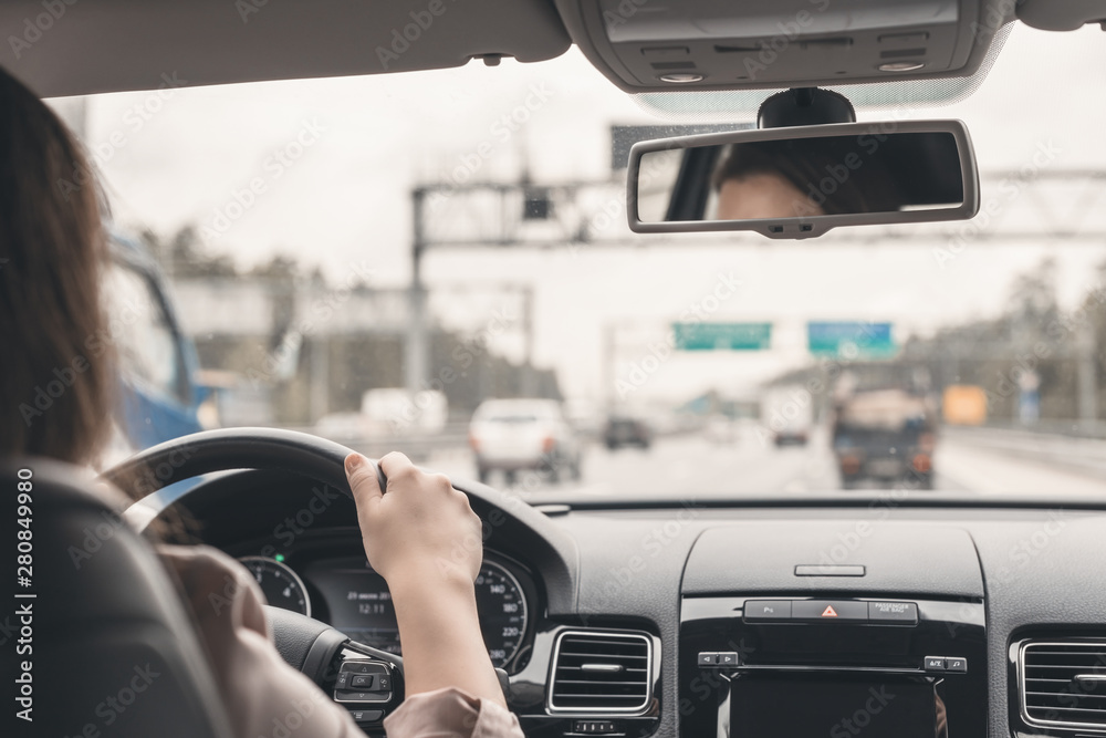 Women Driving Down The Road