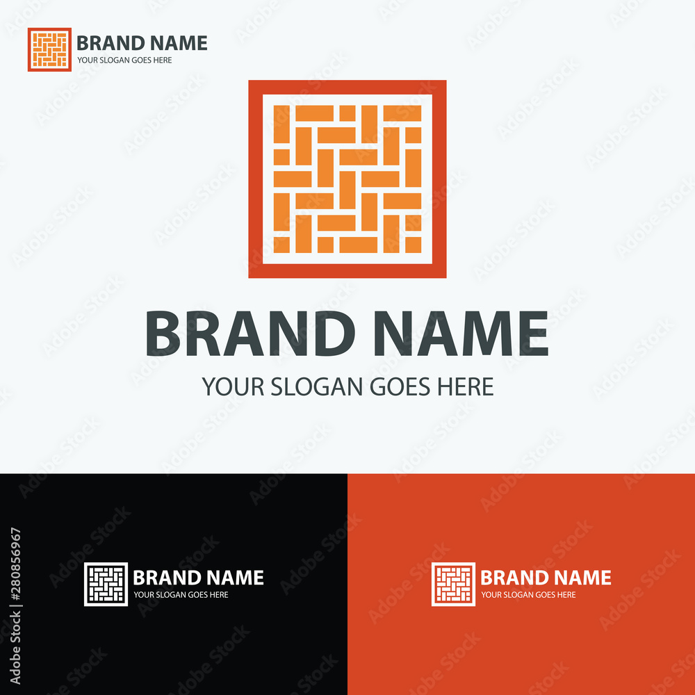 BRICKS PAVERS LOGO ICON TEMPLATE VECTOR Stock Vector | Adobe Stock