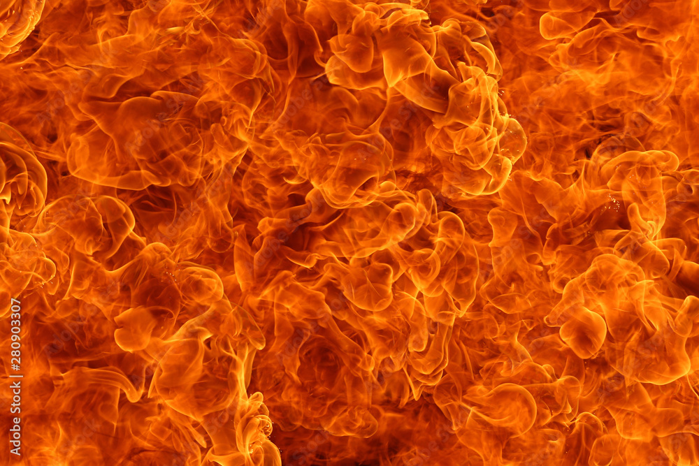 The explosion of fire at full frame is hot. Stock Photo | Adobe Stock