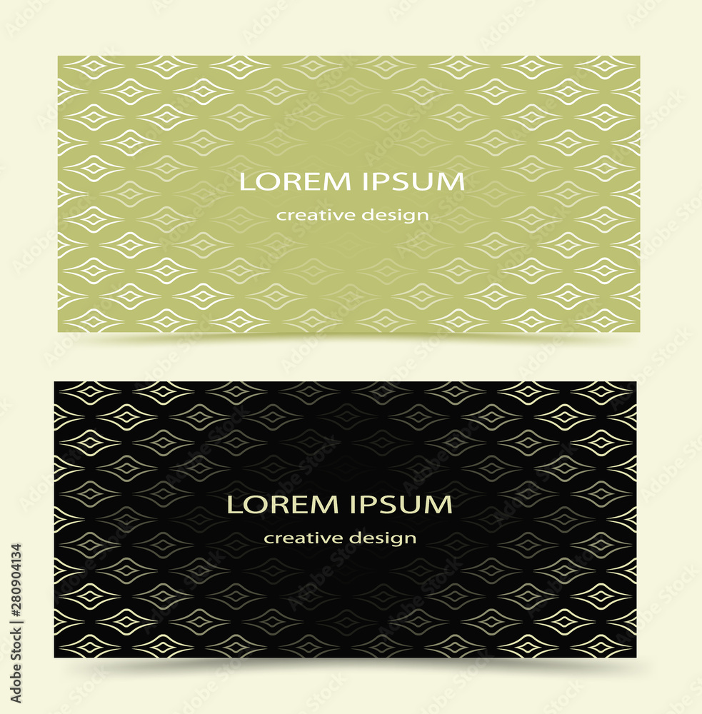 Collection of backgrounds. invitation. design luxurious, gold wavy ...