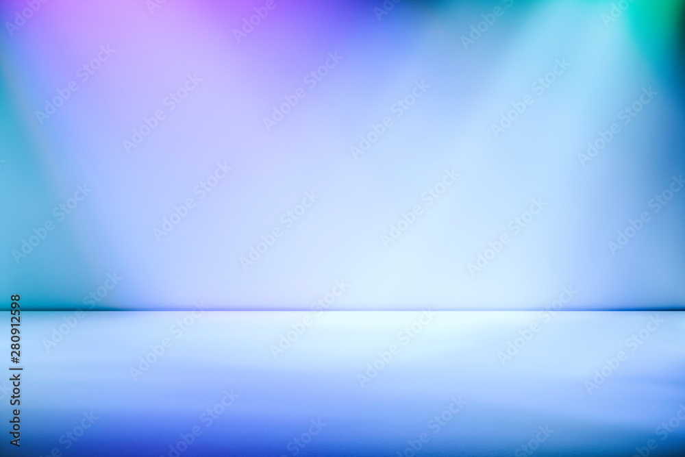 Artistic studio wall background in gradient tones of purple and blue ...