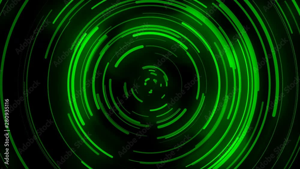 3D animated background, green curve movement, curve being distributed ...