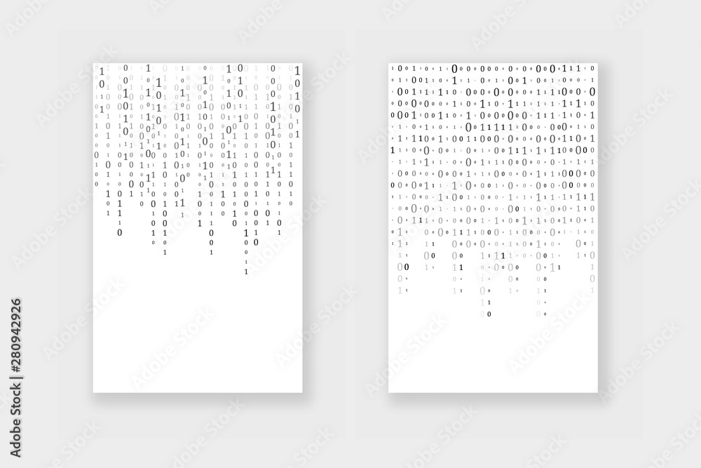 Black and white matrix design templates for brochures, flyers, mobile ...