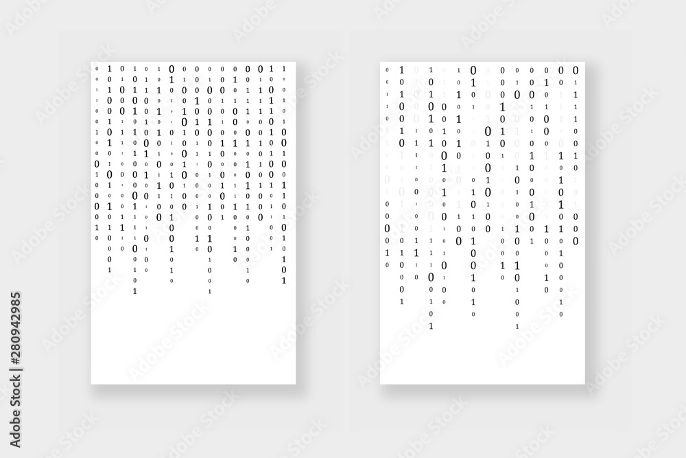 Vecteur Stock Black and white matrix design templates for brochures ...
