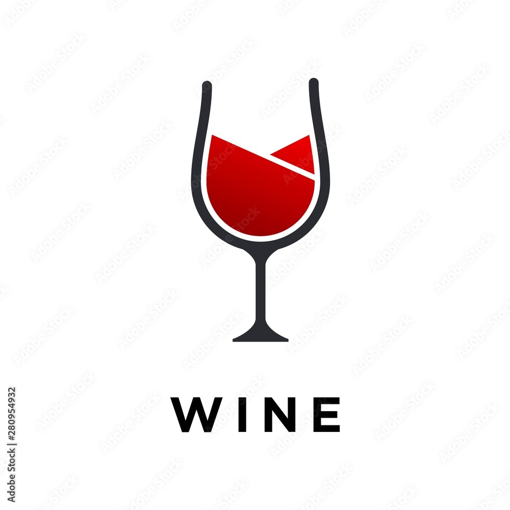 wine logo vector with a clean modern and classy style Stock Vector ...