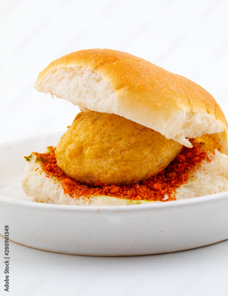 Indian Famous Street Food Vada Pav Also Know as Vada Paav, Wada Pav or ...