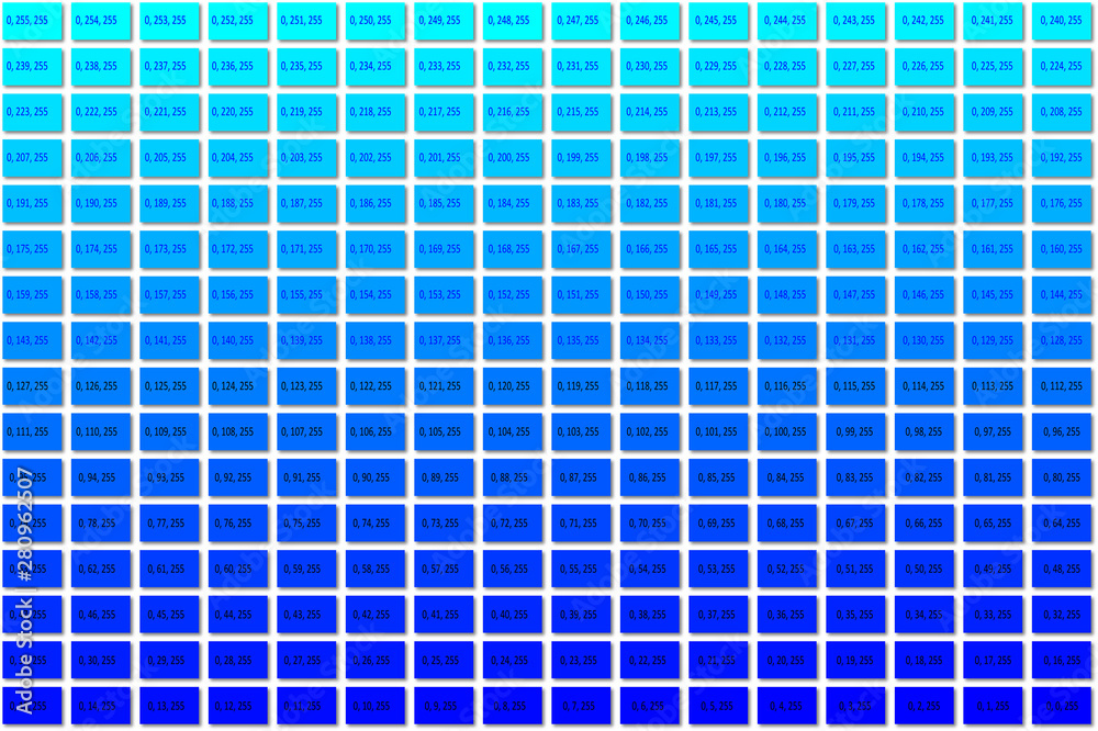 RGB Colour Picker: Cyan to Blue [Includes instruction on how to add ...