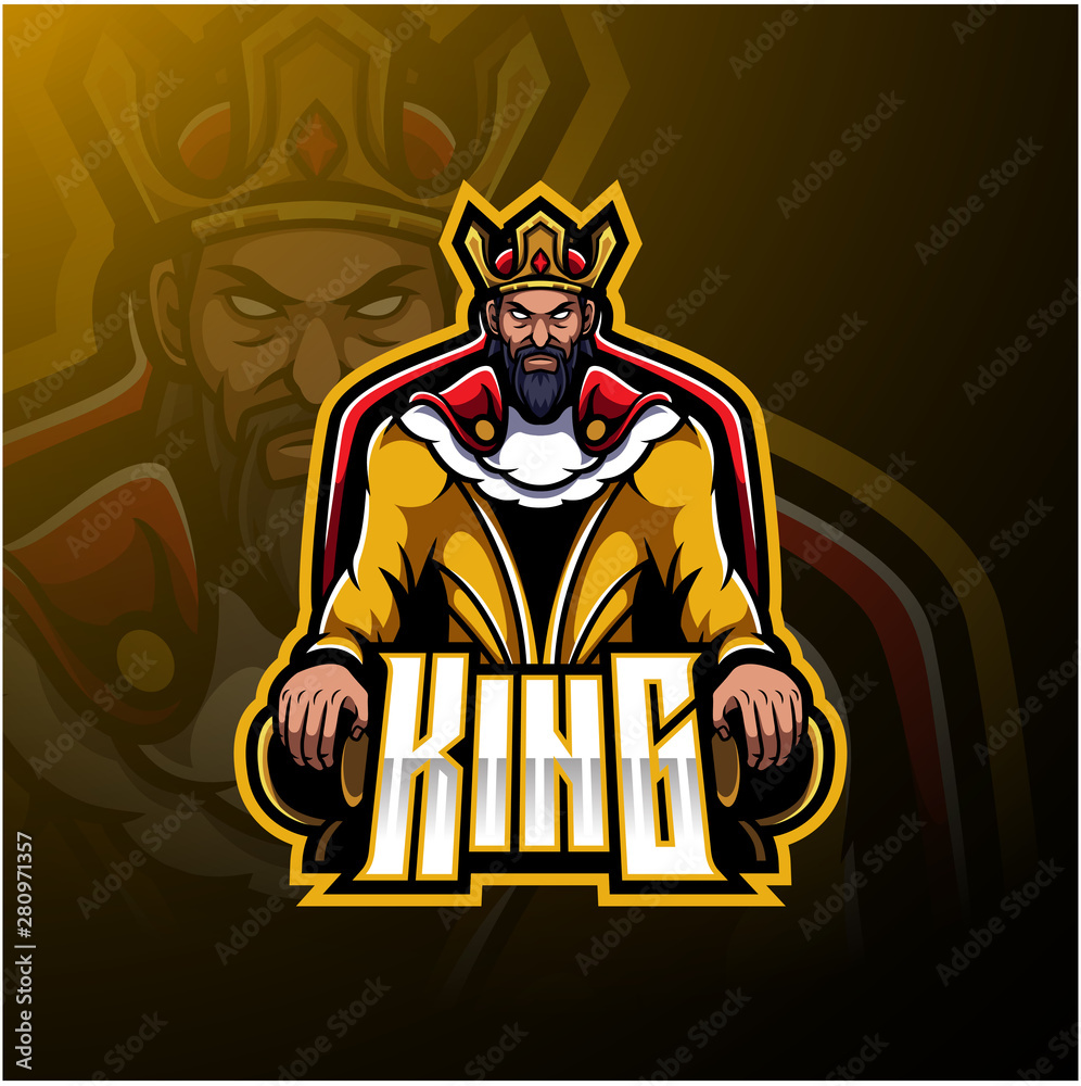 The King mascot logo design Stock Vector | Adobe Stock