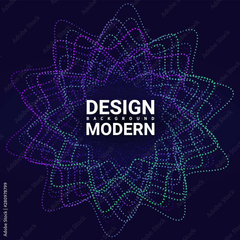 Impulse Visualization. Abstract Album Music. Circular Shape Sound Wave ...