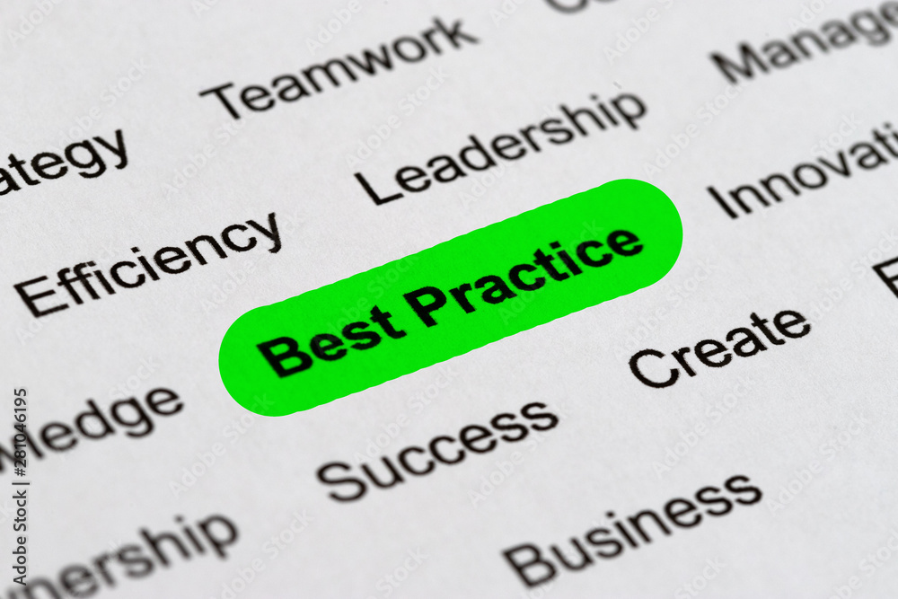 Best Practice - Project Management Buzzwords, Printed on White Paper ...