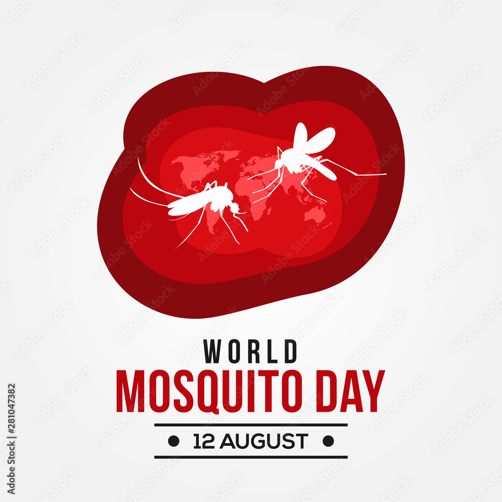 World Mosquito Day Logo Design With Elegant Background Stock Vector ...