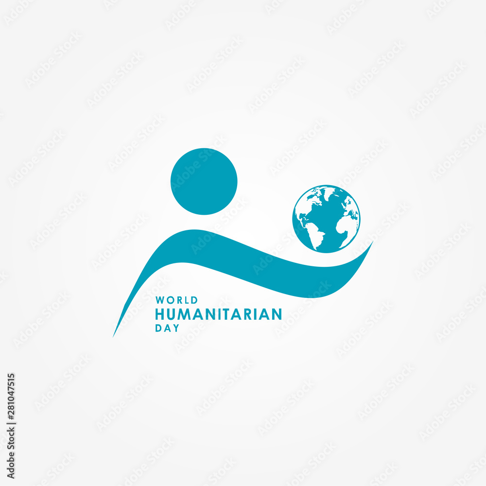 World Humanitarian Day Vector Design With Globe Template Stock Vector ...