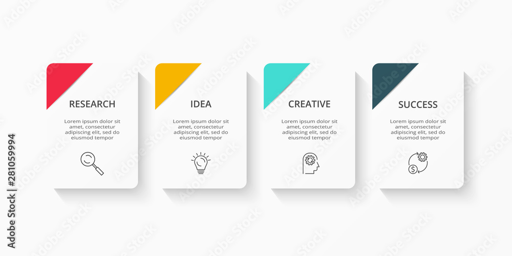Business data visualization. Process chart. Elements of graph, diagram ...