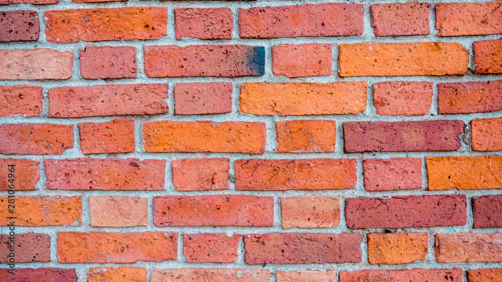 The wall of a typical American brick house. Authentic texture Stock ...