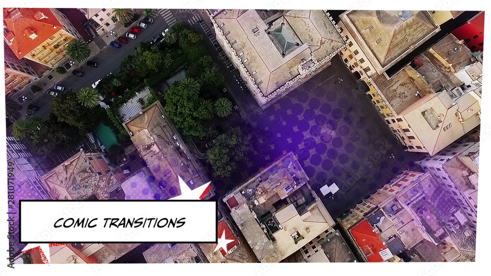 Comic Transitions Stock Template | Adobe Stock