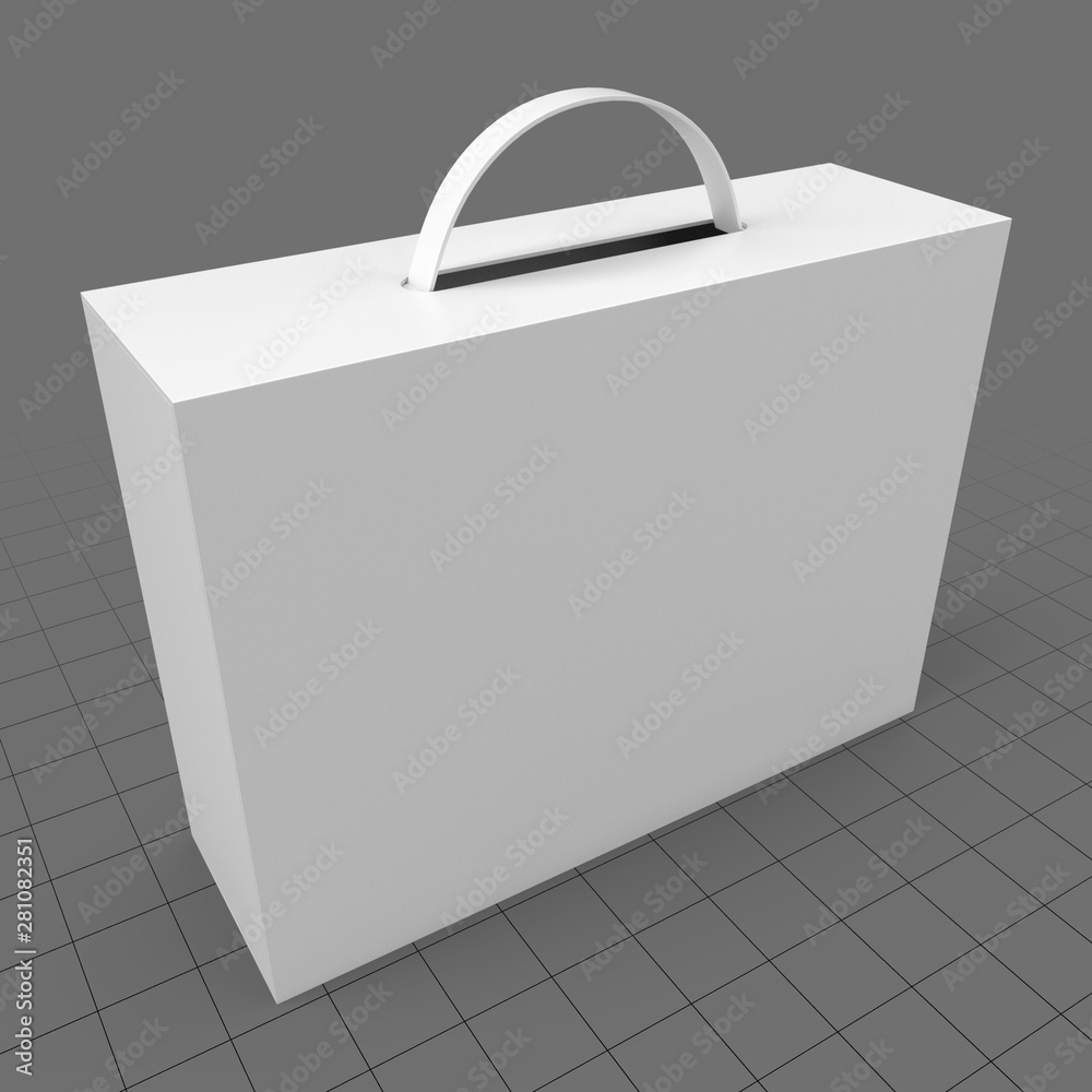 Carton with handle Stock 3D asset | Adobe Stock