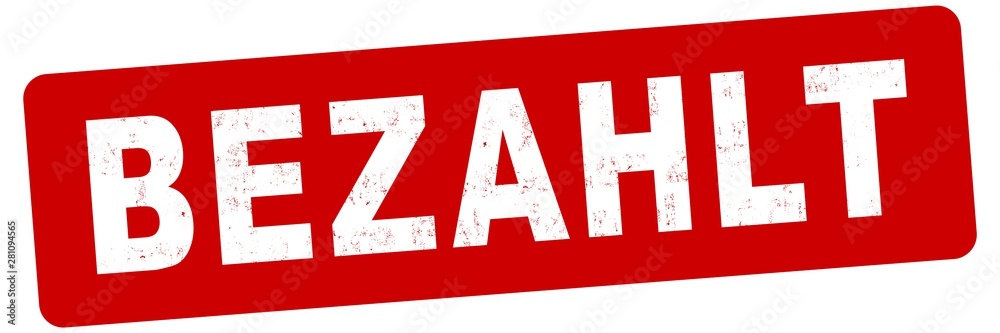 nlsb901 NewLongStampBanner nlsb - german text - bezahlt: Stempel ...