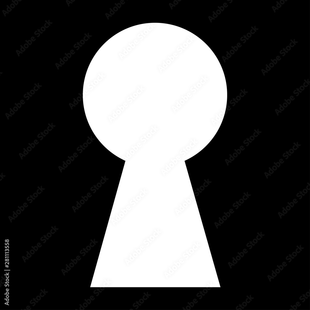Keyhole icon vector. Key hole symbol, logo illustration. Stock Vector ...
