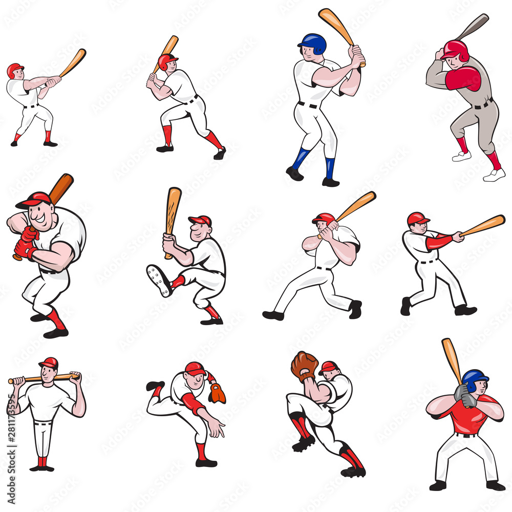 Cartoon Baseball Player Pitcher