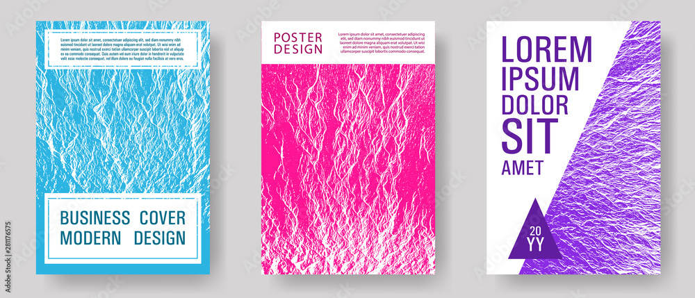 Flyer poster vector graphic design set. Stock Vector | Adobe Stock