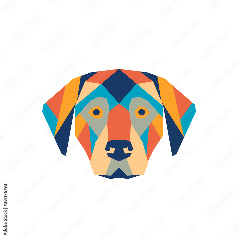 Geometric Dog Illustration