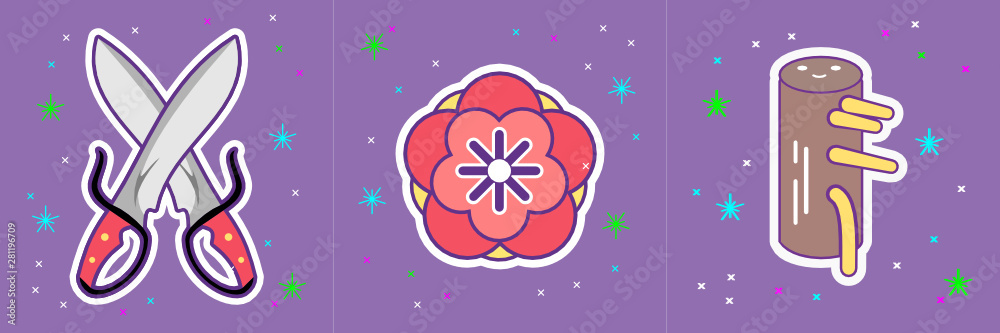 Martial Arts, Wing Chun Icons . Vector Illustration. Isolated Flat Icons collection on a color ...