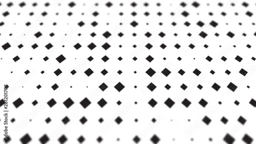 Vidéo Stock Monochrome animated background. Squares and diamonds. Black ...