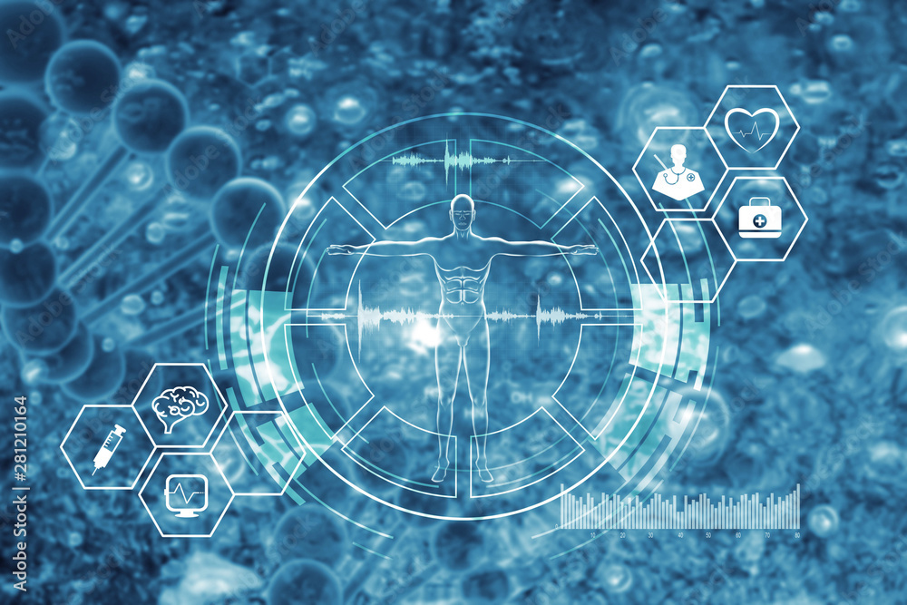 Medical, medicine and Science. Molecular DNA model Structure and DNA ...