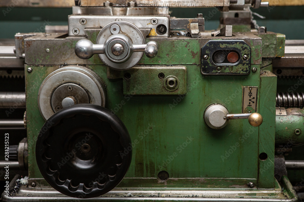 Machining on a lathe, internal boring of a part with a tool. Stock ...