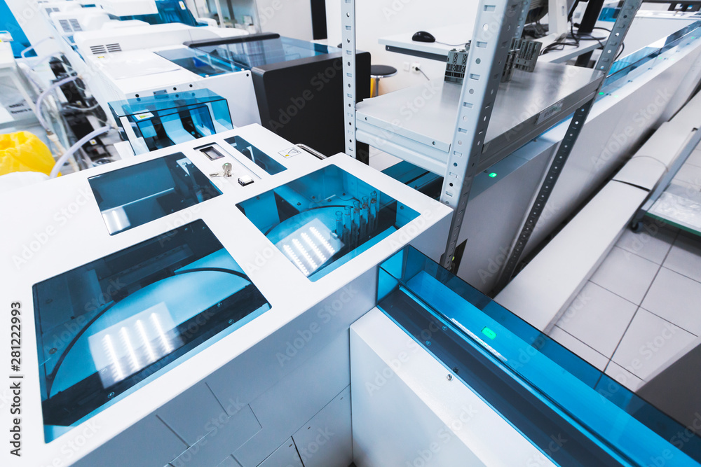 Blood bank, fully automated equipment Stock Photo | Adobe Stock
