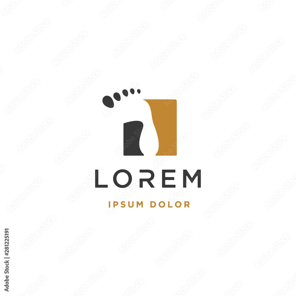 Foot logo png design walk symbol vector Stock Vector | Adobe Stock