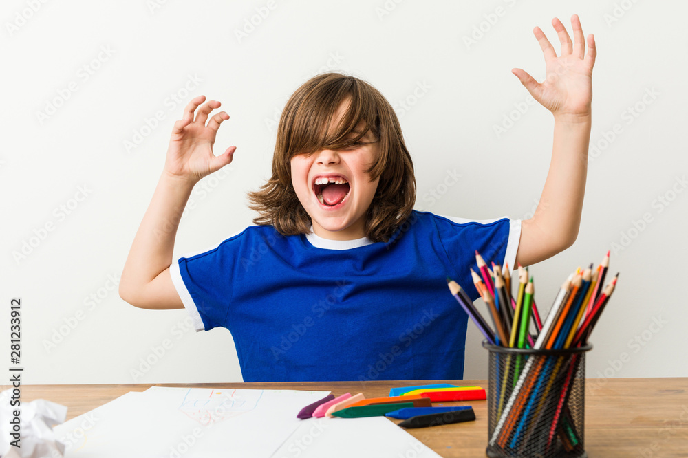 Boy Screaming Painting
